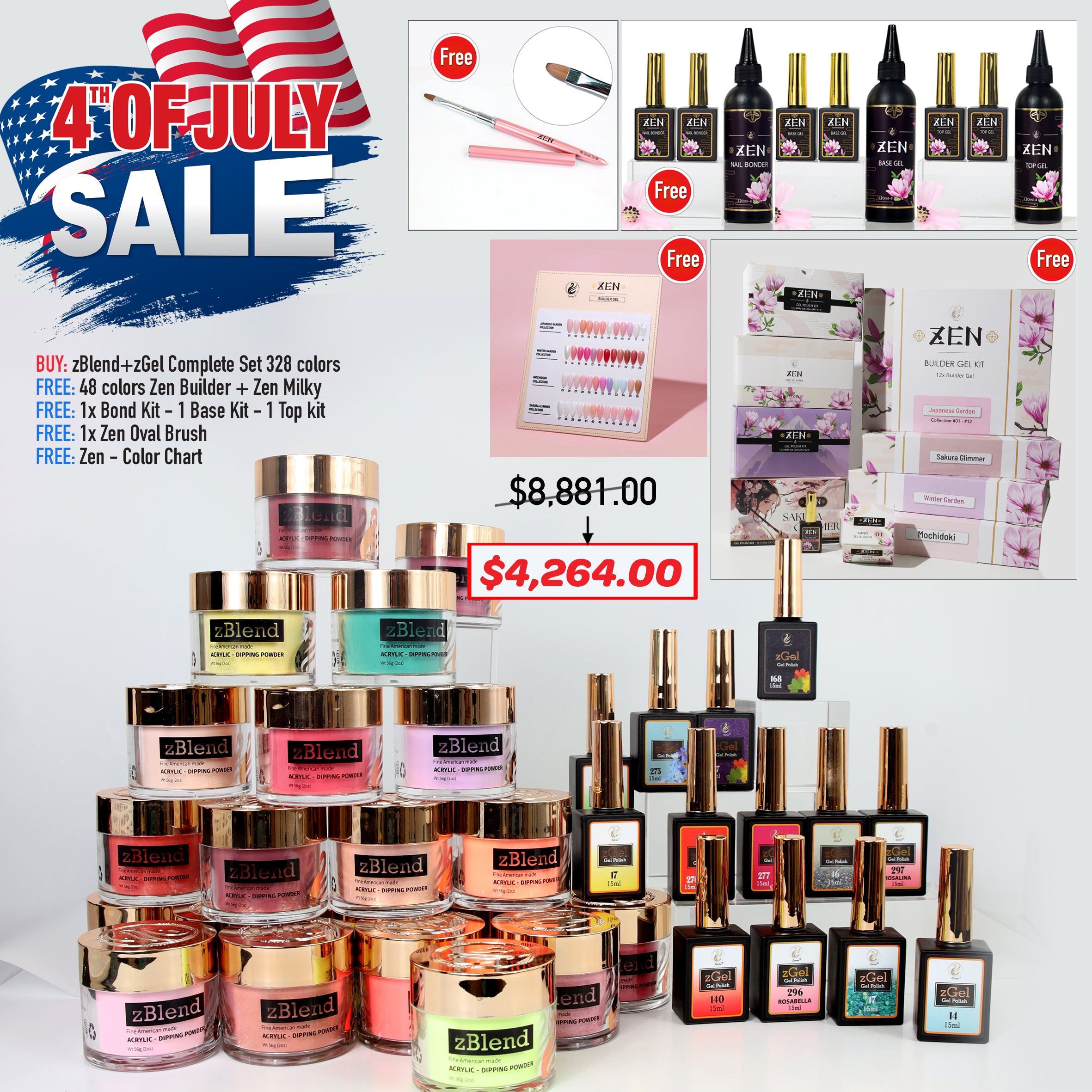 JULY 4TH SALE - zBlend zGel & KaZEN Bundle – Nailsjobs by Zurno