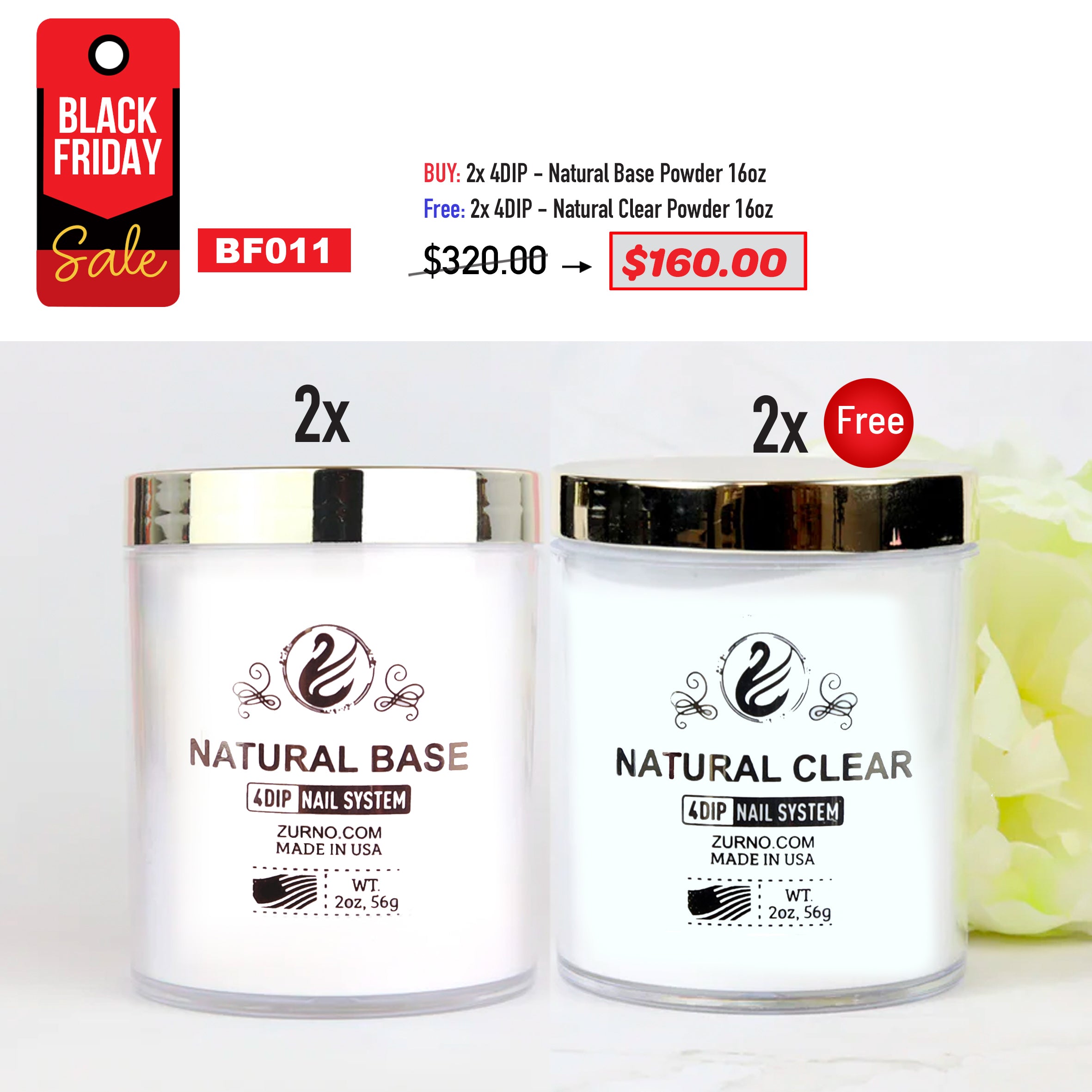 BLACK FRIDAY - 4DIP Base & Clear Bundle – Nailsjobs by Zurno